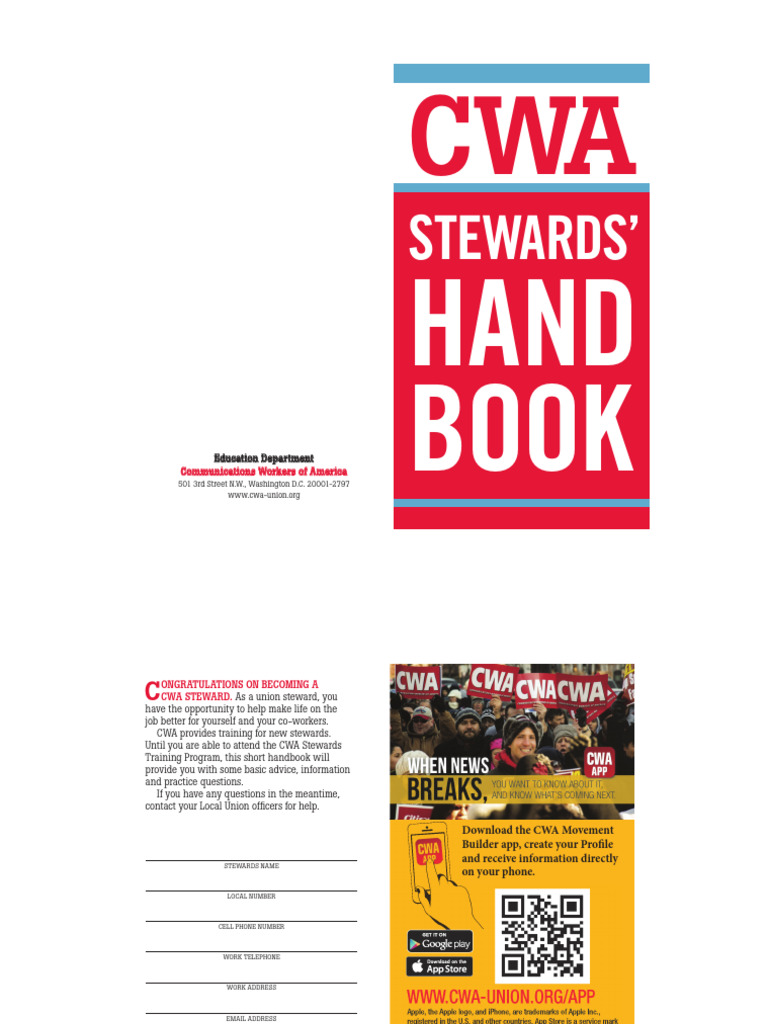 Steward Handbook With Button | PDF | Employment | Collective Bargaining