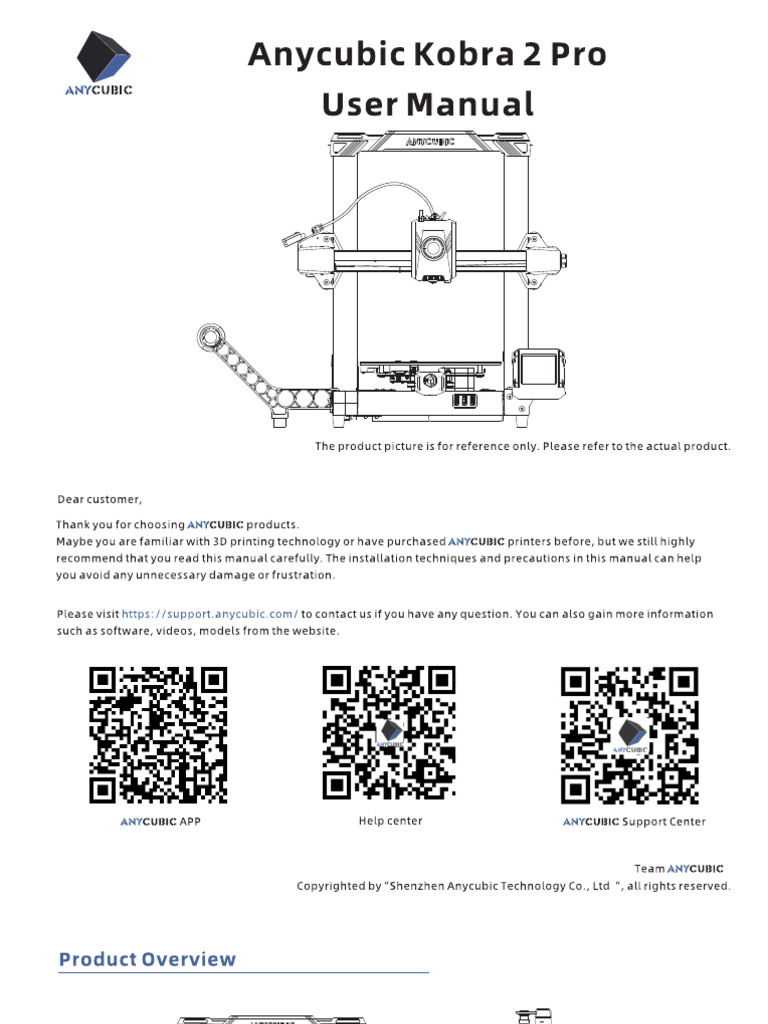 Anycubic Kobra 2 Pro User Manual (En) - A.1 - 20231026 | PDF