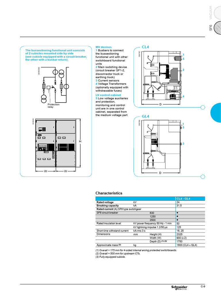 SF6 Circuit Breaker Specifications | PDF | Electromagnetism | Power Engineering