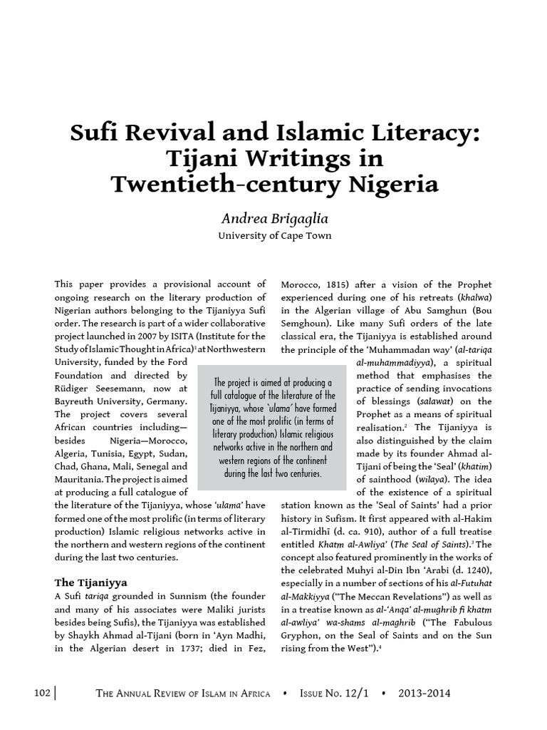 Sufi Revival and Islamic Literacy Tijani | PDF | Sufism | Caliphate