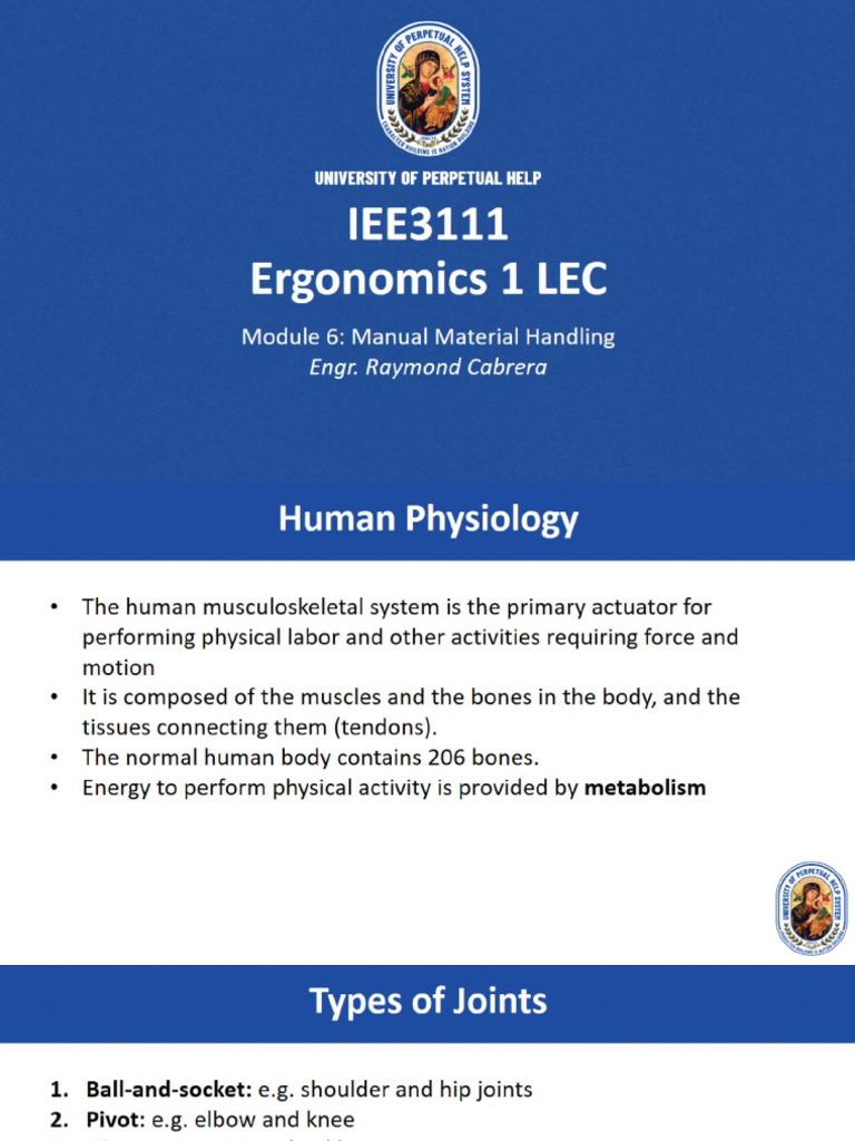 IEE3111 Module 6 Manual Material Handling - STUDENT v2 | PDF