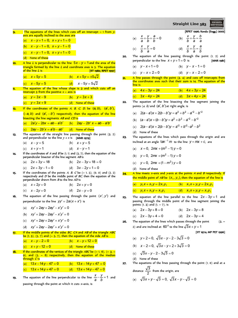 STRAIGHT LIne | PDF | Line (Geometry) | Euclidean Geometry