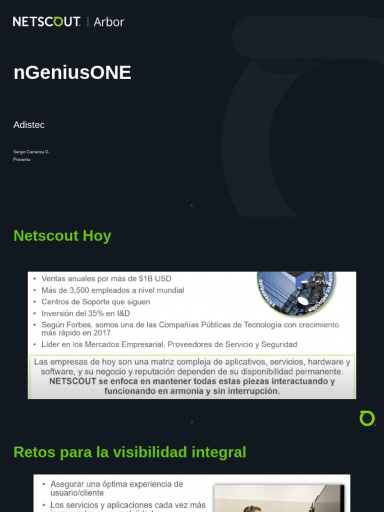 NETSCOUT NgeniusONE | PDF | Information Technology | Computer Engineering