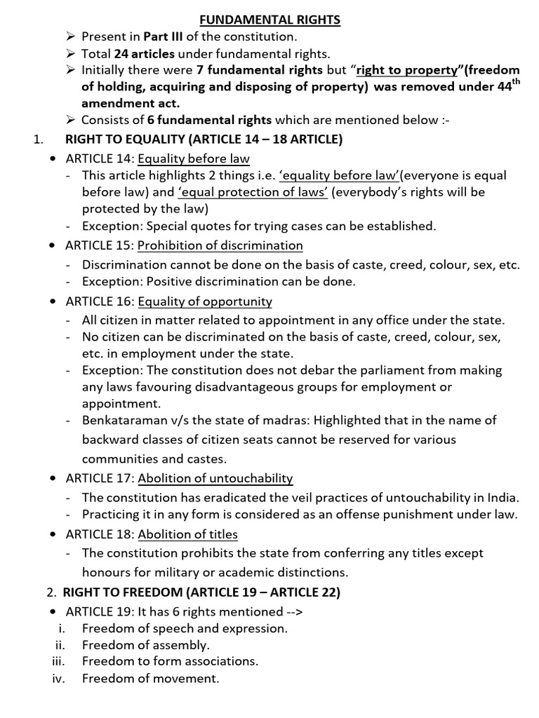 Fundamental Rights | PDF | Public Law | Government And Personhood