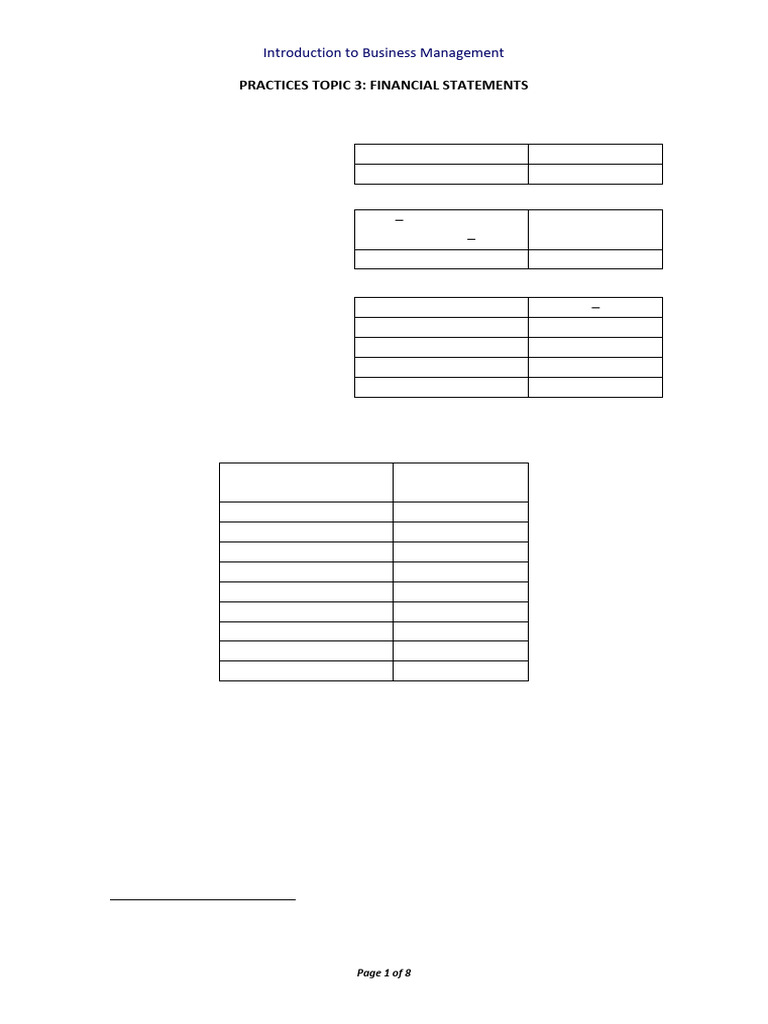 T3 - Financial Statements - SOLUTIONS | PDF | Equity (Finance) | Expense