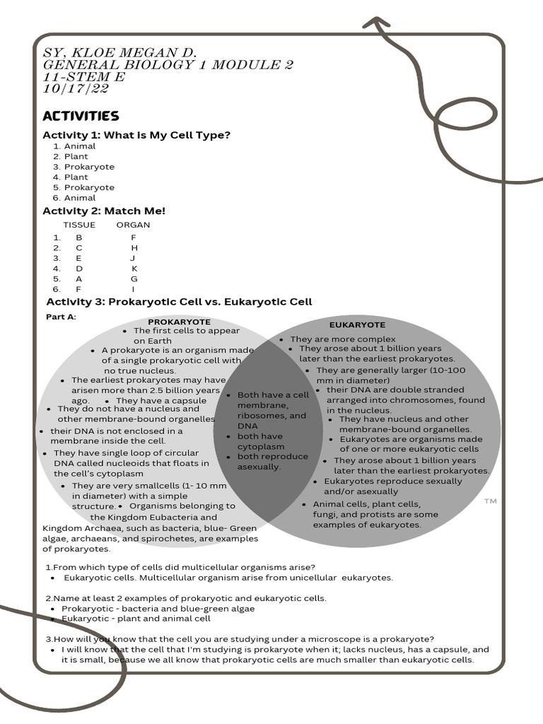 gen bio module 2 (1) | PDF | Cell (Biology) | Epithelium