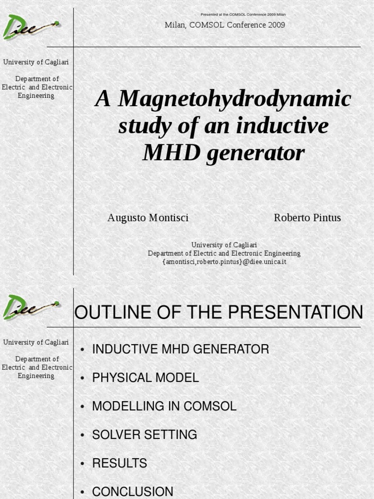 Augusto Montisci and Roberto Pintus - A Magnetohydrodynamic Study of An Inductive MHD Generator ...