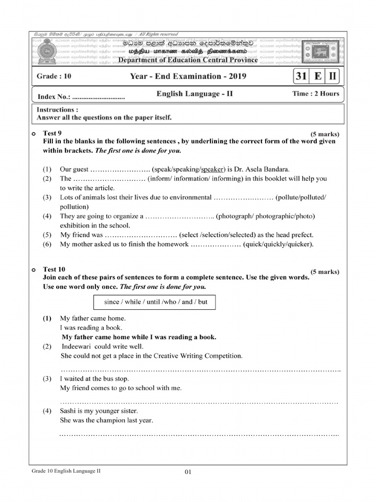 Eng G10-11 | PDF