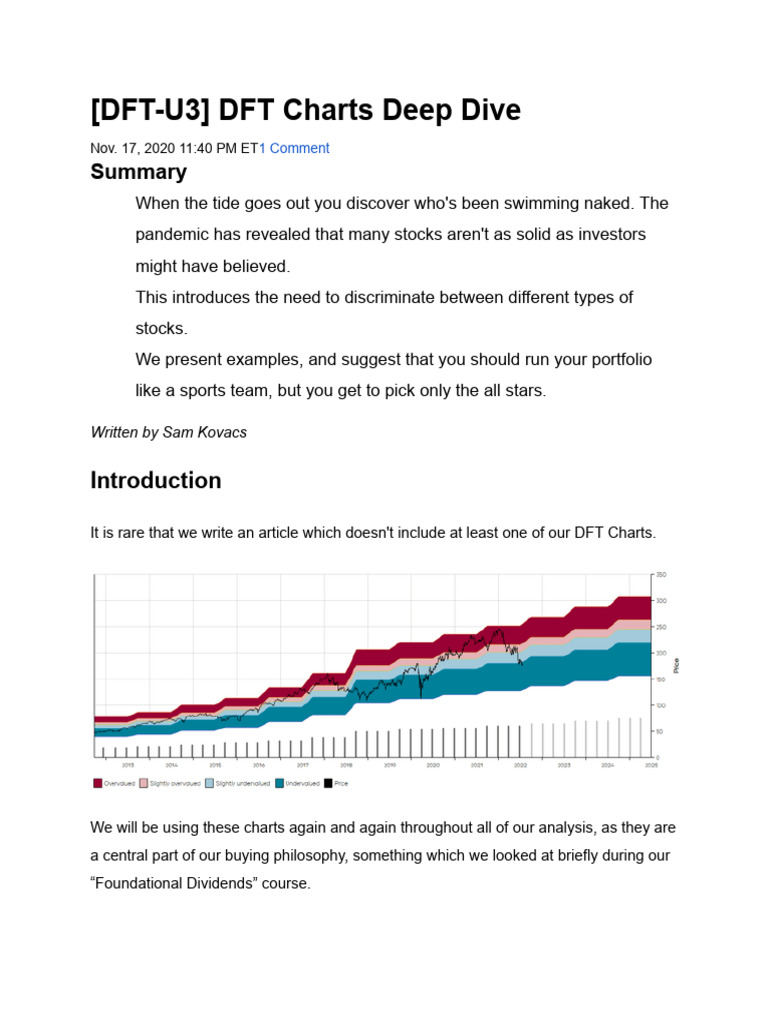 DFT Charts Deep Dive | PDF | Stocks | Valuation (Finance)