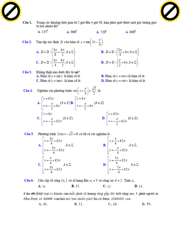 ôn thi hk1 đề số 3 | PDF