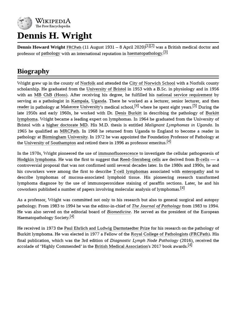 Dennis H Wright Pdf Medical Specialties Clinical Medicine
