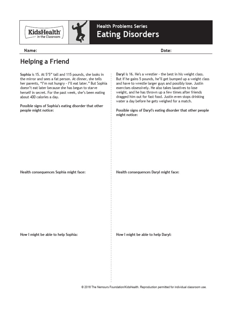 Eating Disorders Handout1 | PDF