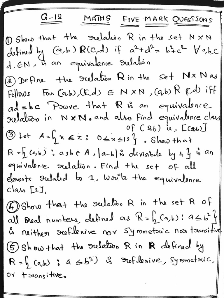 5 Mark Revision Questions Part 1 | PDF