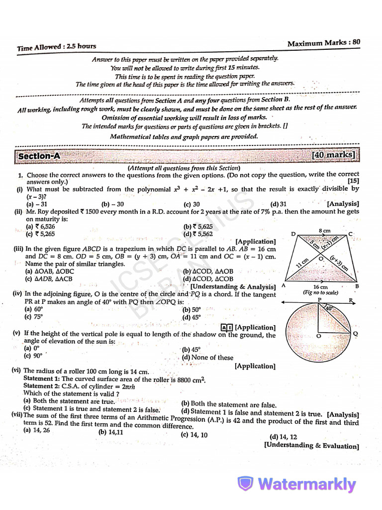 Mathematics-Icse Genius | PDF