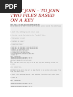 JCL Sort Join Examples and Usage | PDF