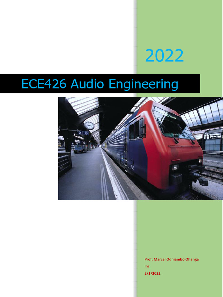ECE426 Audio Engineering | PDF | Sound | Equalization (Audio)