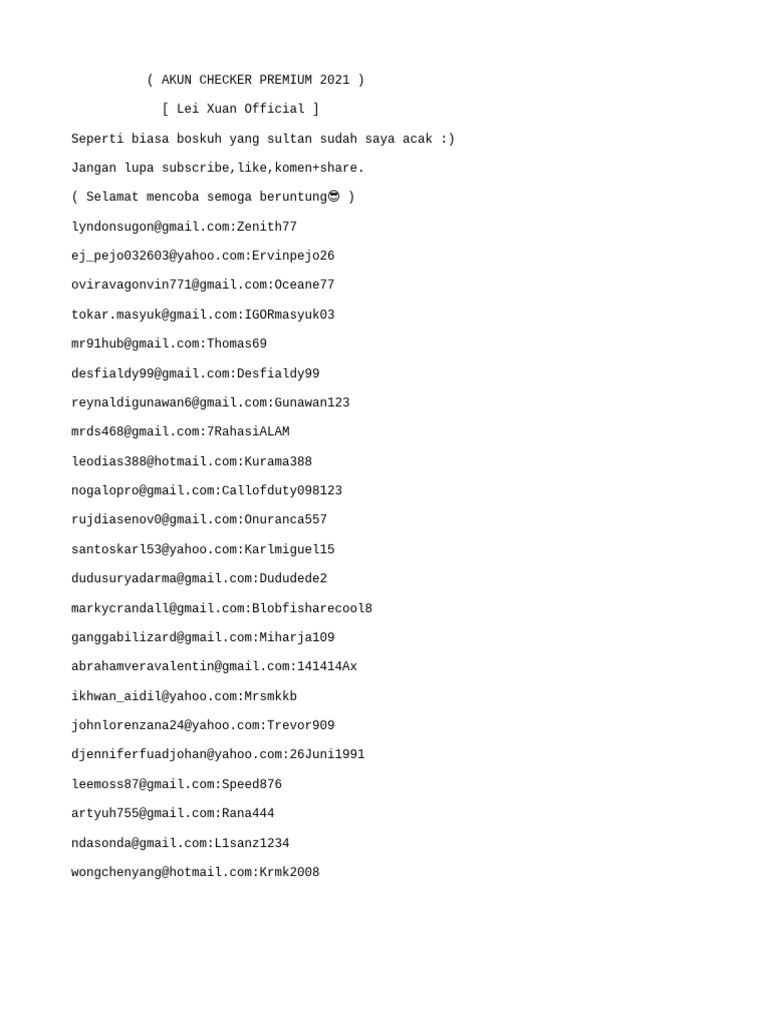 Uncheck Premium Level Tinggi (SFILE | PDF