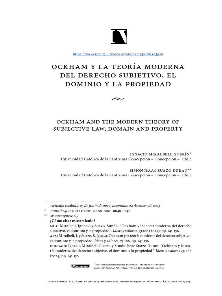 Ockham+y+la+teoría+moderna+del+derecho+subjetivo,+el+dominio+y+la+propiedad++ | PDF | Justicia ...