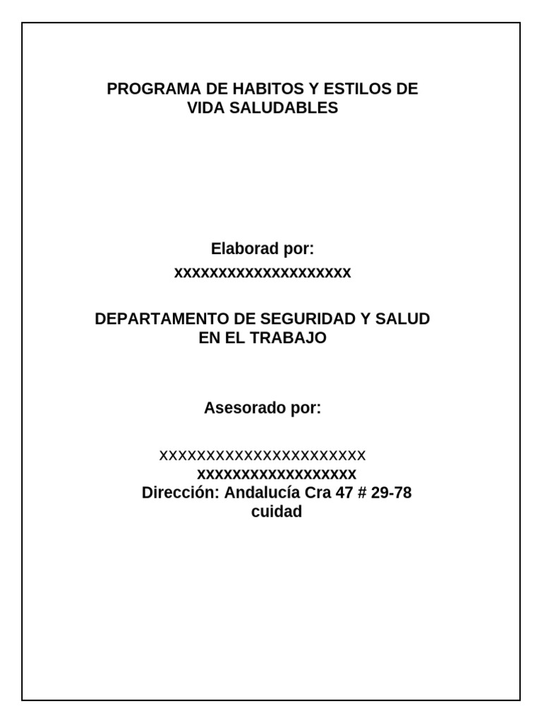 Programa Habitos Saludables | PDF | Dieta | Obesidad