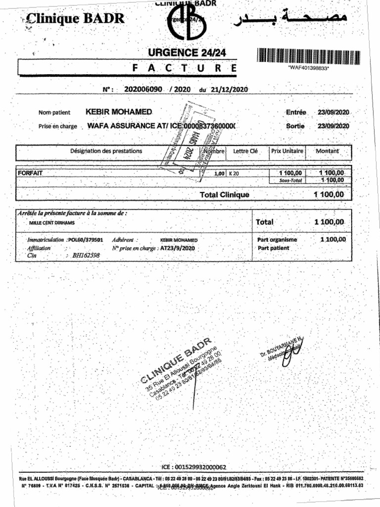 Facture Clinique | PDF