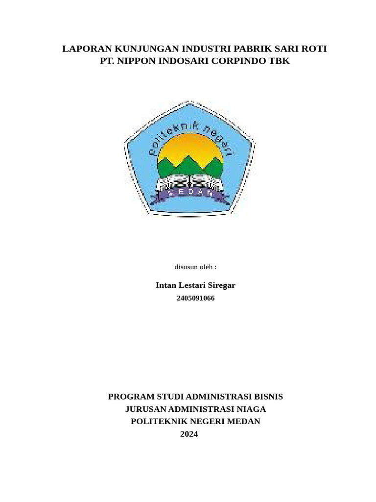 Laporan Kunjungan Industri Pabrik Sari Roti | PDF