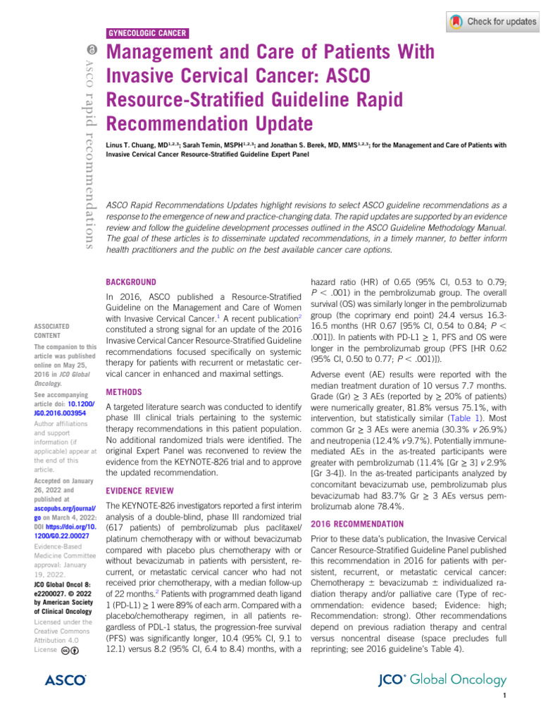 et-al-2022-management-and-care-of-patients-with-invasive-cervical ...