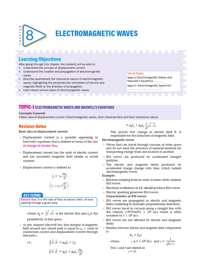 8. Electromagnetic Waves | PDF | Electromagnetic Radiation | Electromagnetic Spectrum