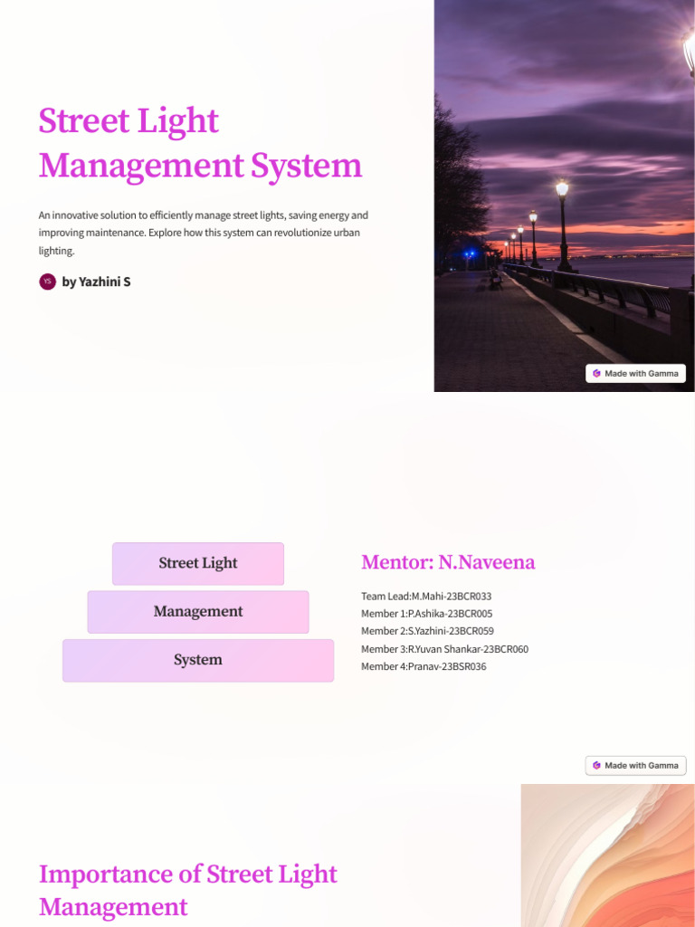 Street-Light-Management-System | PDF | Street Light | Lighting