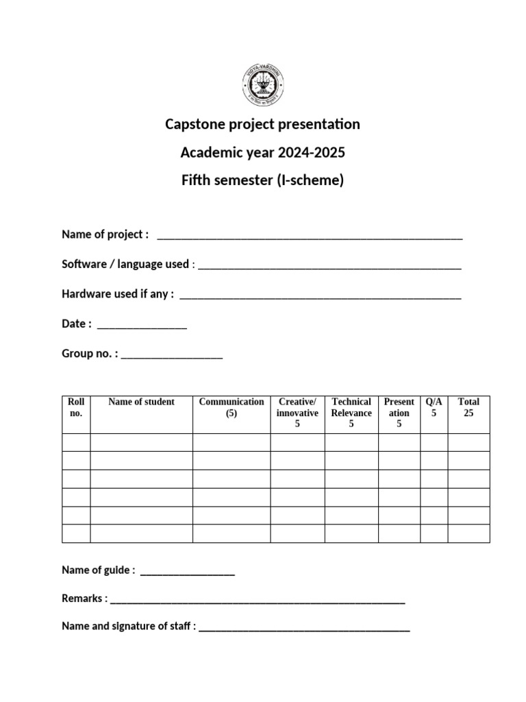 Capstone Project Presentation Template | PDF