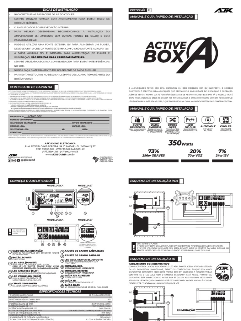 Manual Active Box Final | PDF | Bluetooth
