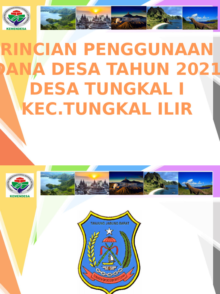 Rincian Pembangunan Desa Tungkal II Power Point 2021 | PDF