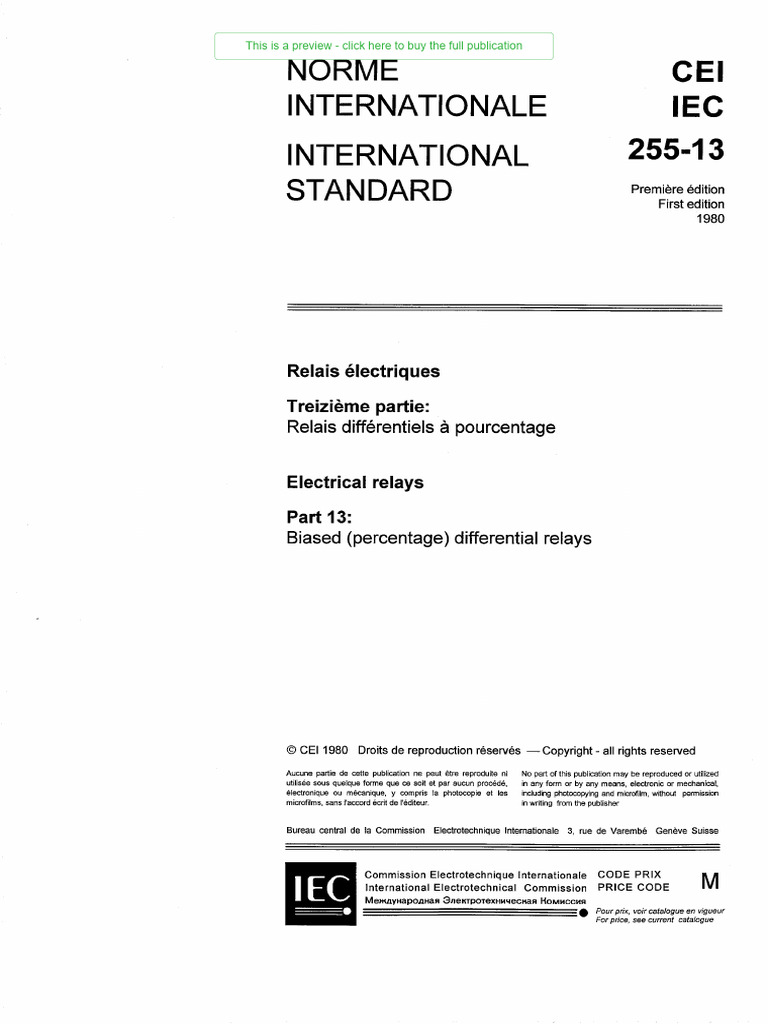 Biased (Percentage) Differential Relays | PDF | Relay | International ...