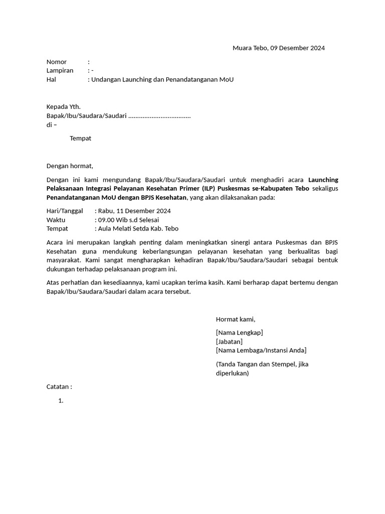 Undangan Acara ILP | PDF