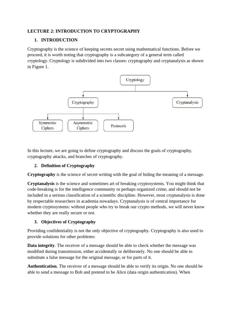 Lecture 2 Introduction Cryptography (1) | PDF | Cryptography | Public Key Cryptography