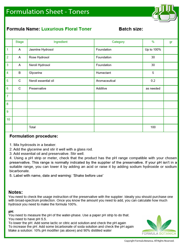 Luxurious Floral Toner | PDF