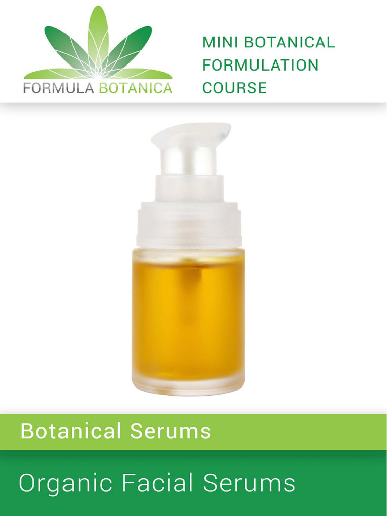 Lesson 3 - Organic Facial Serums | PDF | Vegetable Oil | Seed