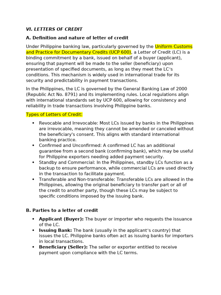 Letters of Creditwith Cases | PDF | Letter Of Credit | Business