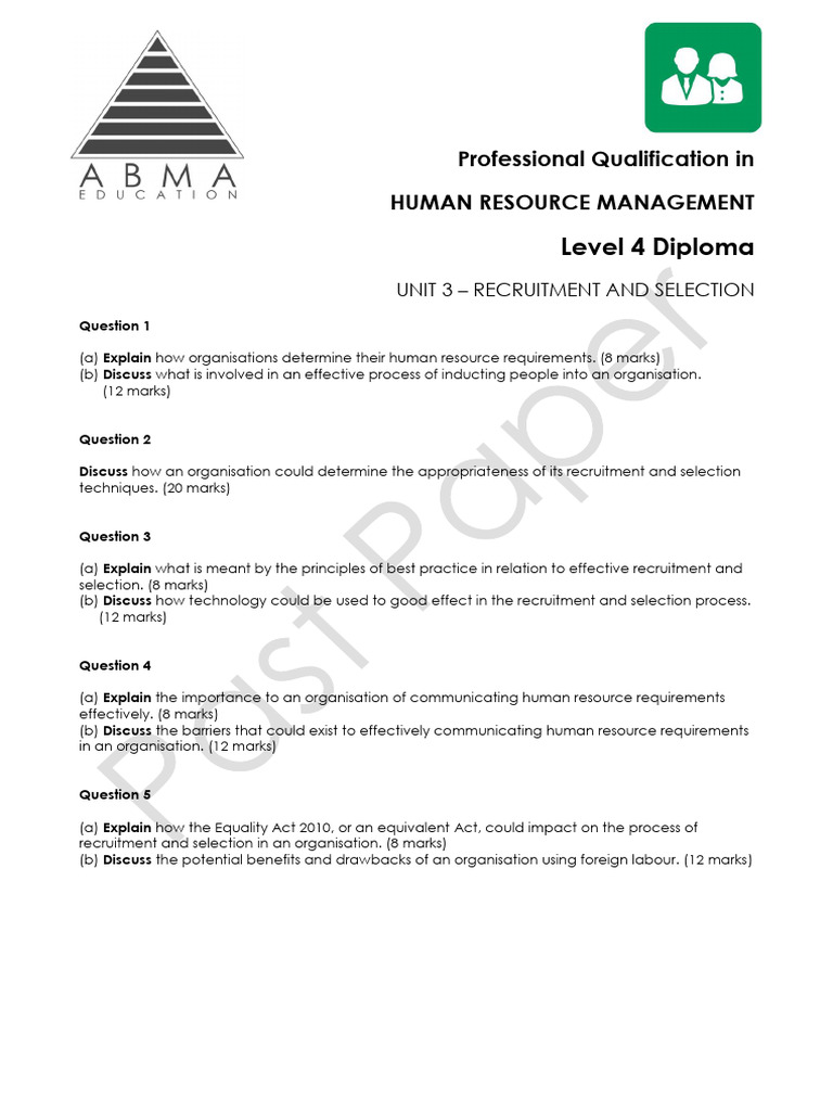 HRMA-Level-4-Unit-3 | PDF