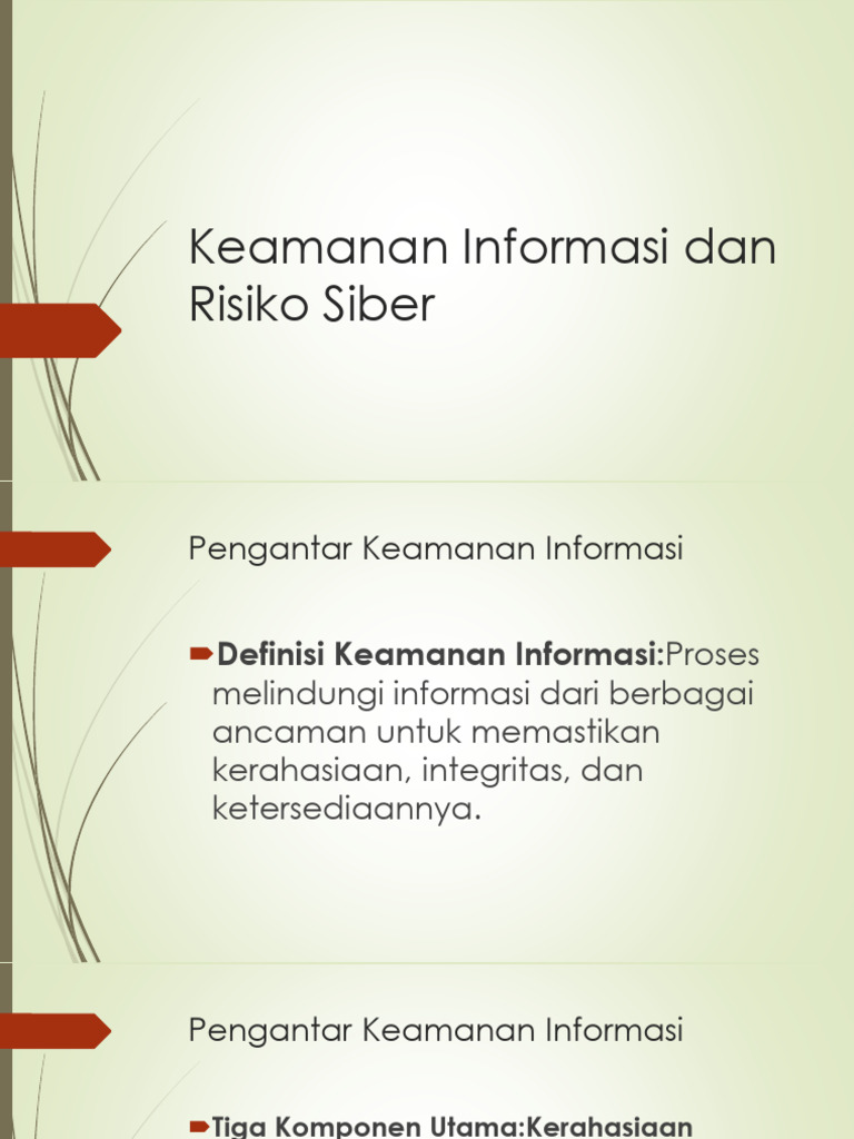 Keamanan Informasi Dan Risiko Siber | PDF