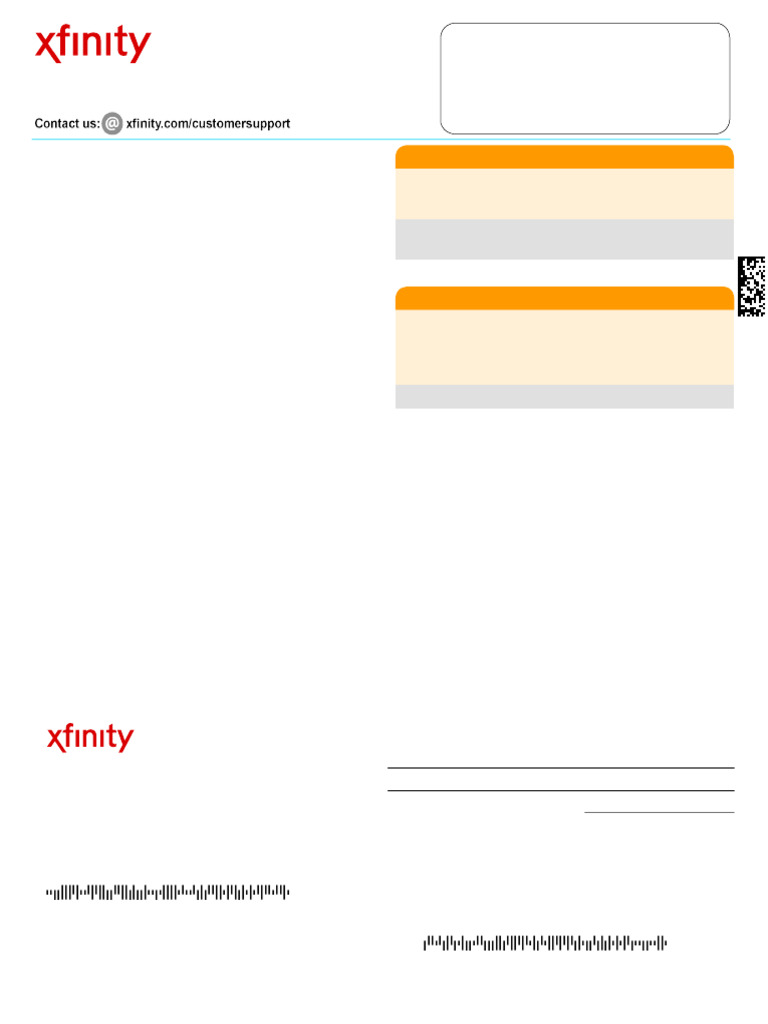 XFINITY Billing Statement Overview | PDF | Fee | Banking Technology