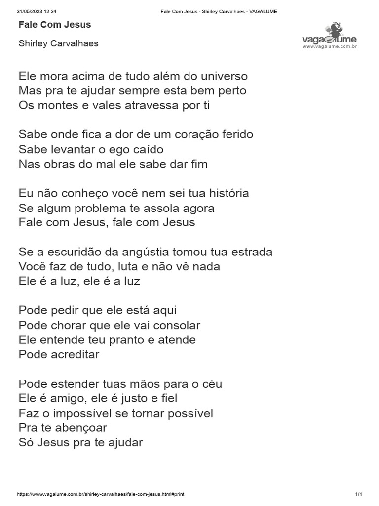 Fale Com Jesus - Shirley Carvalhaes | PDF