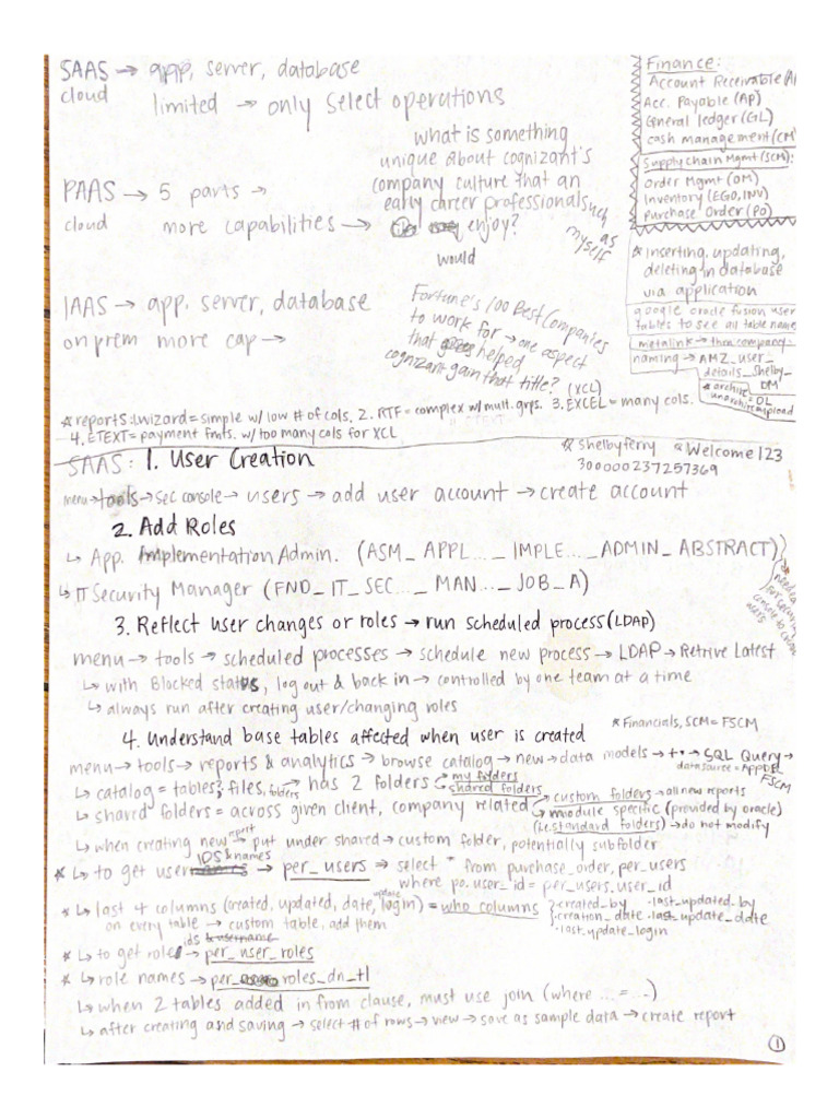 Oracle ERP Training Notes | PDF