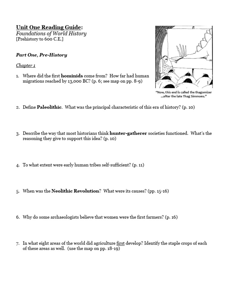 World History Foundations Guide: Prehistory to 600 CE | PDF ...