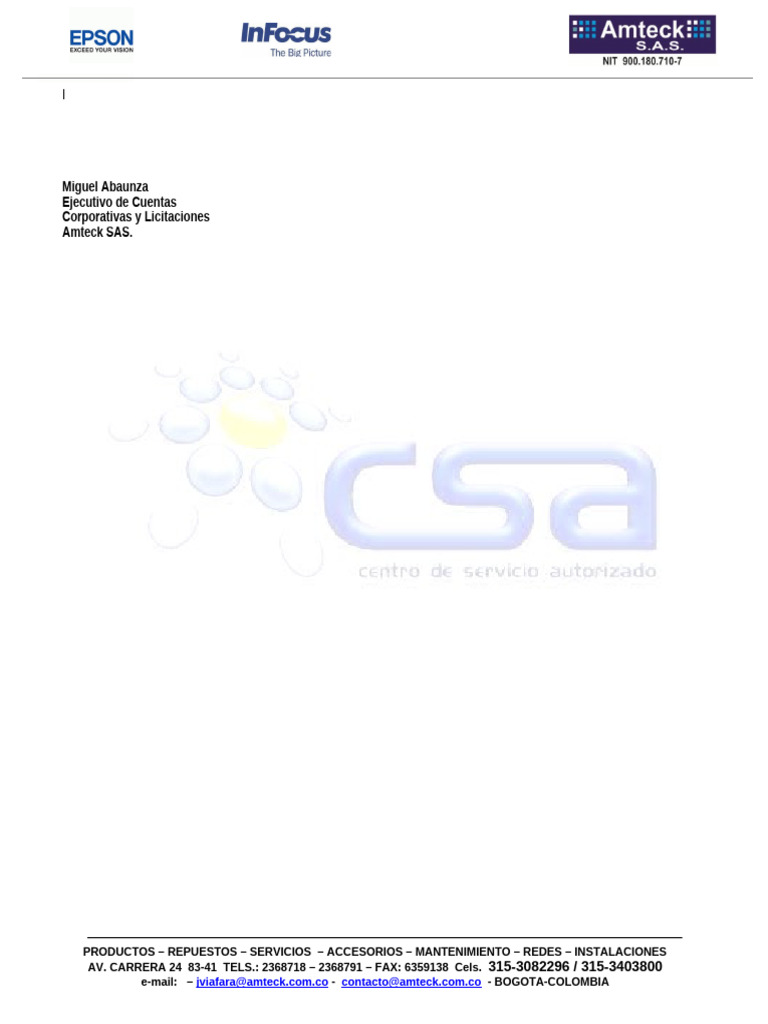 Hoja Membrete Amteck | PDF