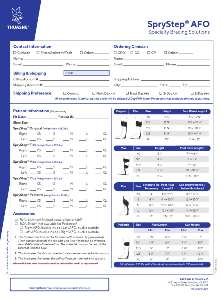 Spry Step Solutions OF030 Rev. D | PDF | Foot