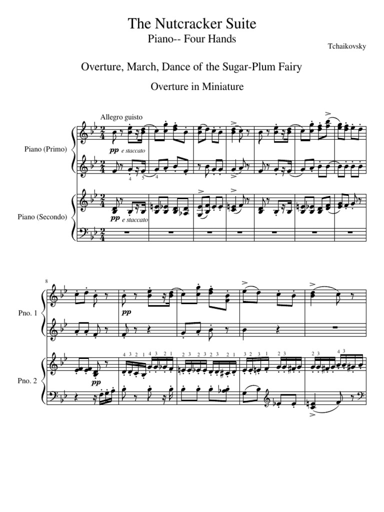 The Nutcracker Suite - Four Hands | PDF | The Nutcracker | Pyotr Ilyich Tchaikovsky
