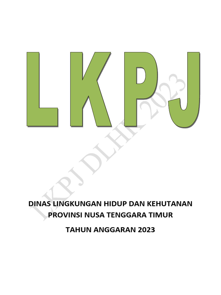 LKPJ Dinas LHK Provinsi NTT Tahun 2023 | PDF