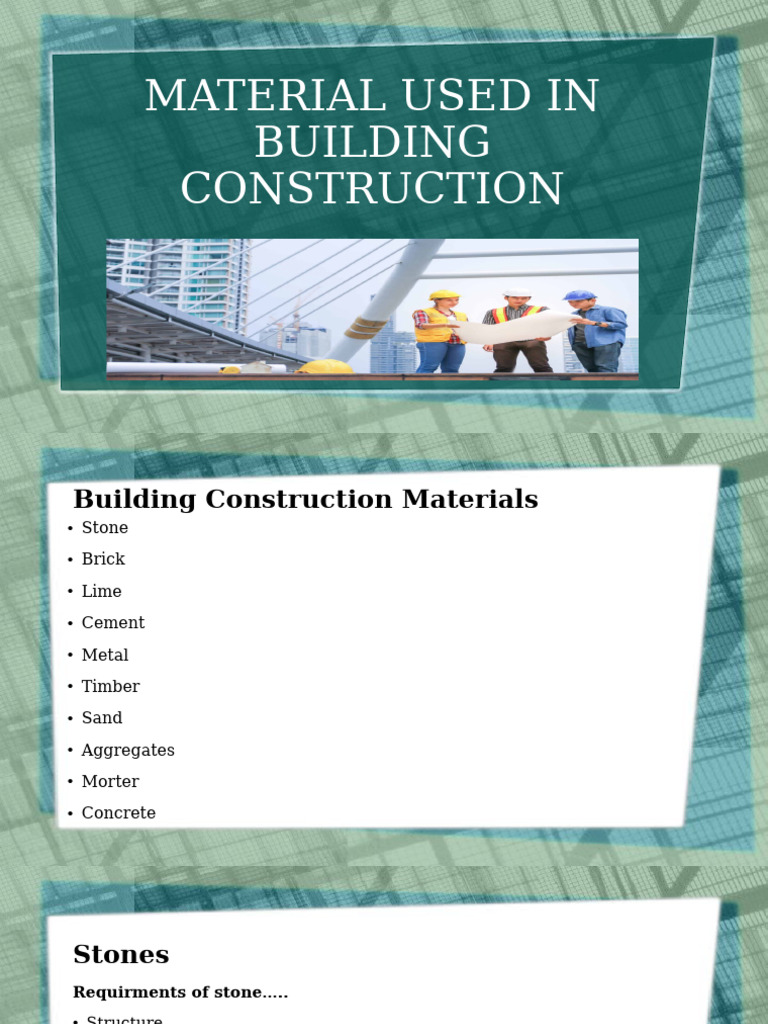 Essential Building Construction Materials | PDF | Concrete | Cement