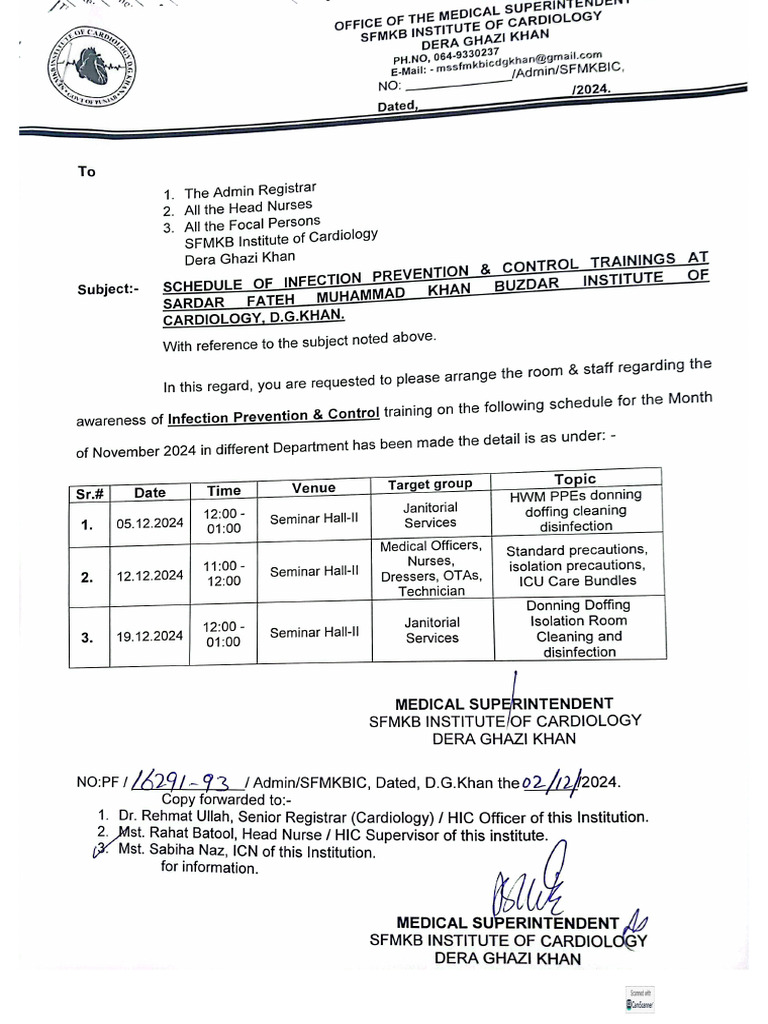 IPC training schedule | PDF