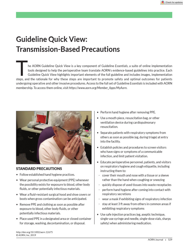 AORN Standard Precautions Guidelines | PDF | Medical Specialties ...